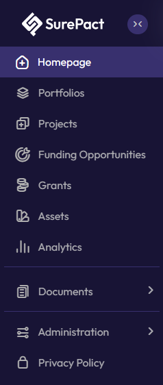 Navigating the SurePact Homepage
